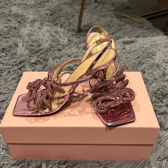MACH & MACH | Shoes | Mach Mach Crystal Bow Slingback Heels | Poshmark